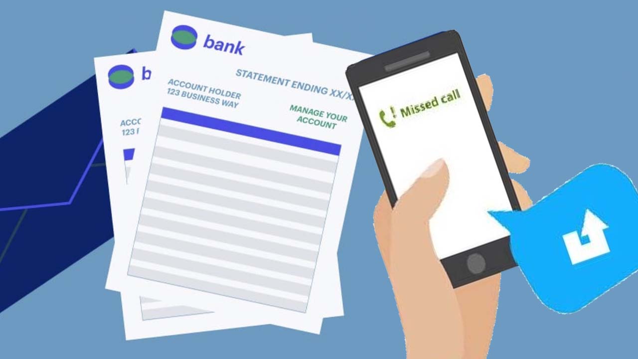 Bank account balance and mini statement will be received as a message ...